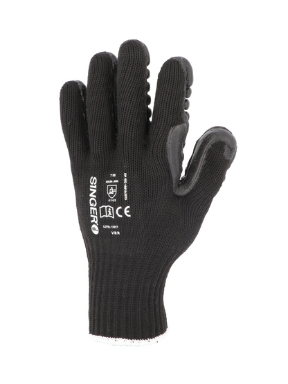 Item Anti-vibration glove. With rubber foam blocks on palm. 7 gauge.