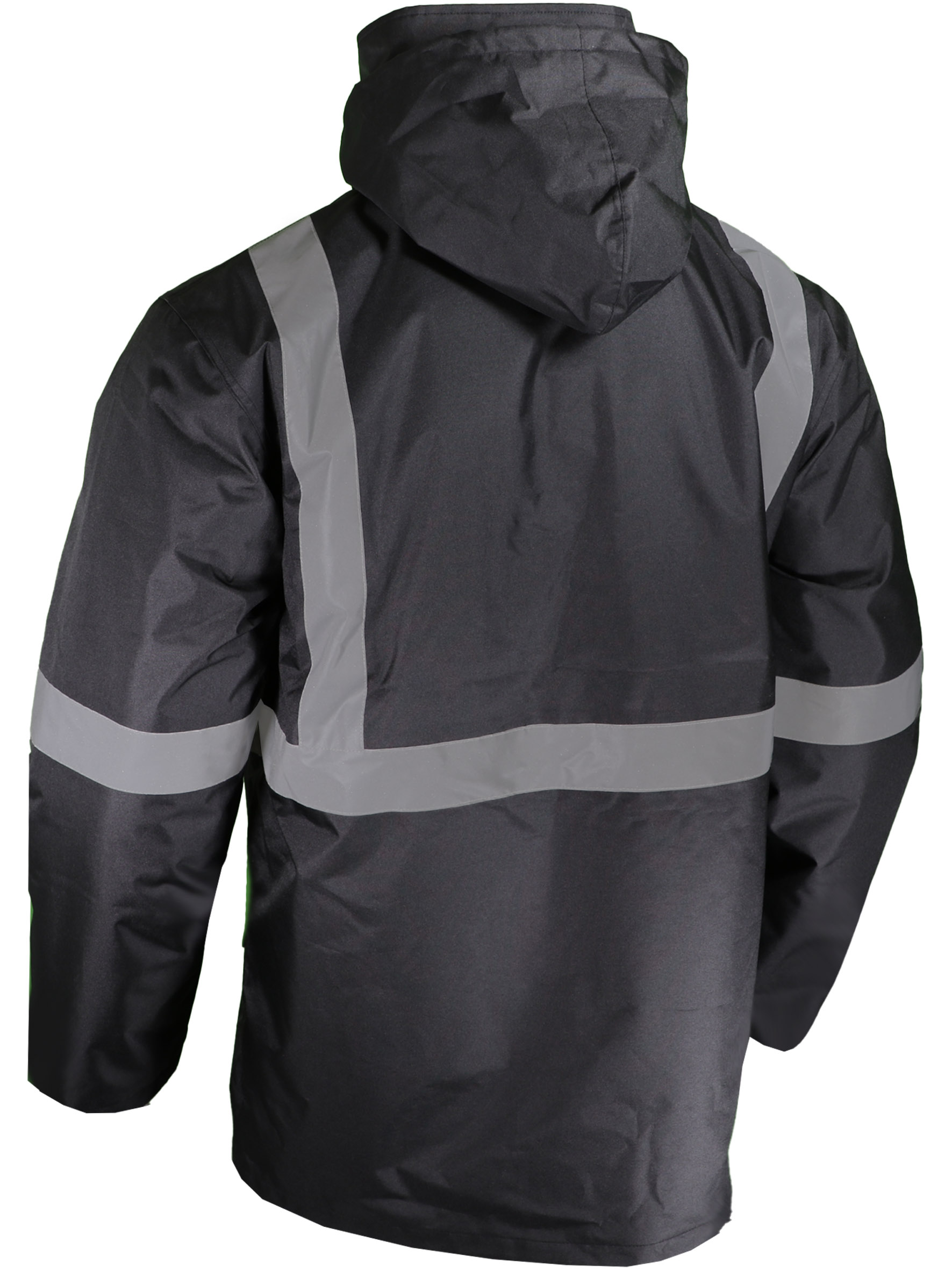 Artikel Parka mit verbesserter Sichtbarkeit. Reflexstreifen