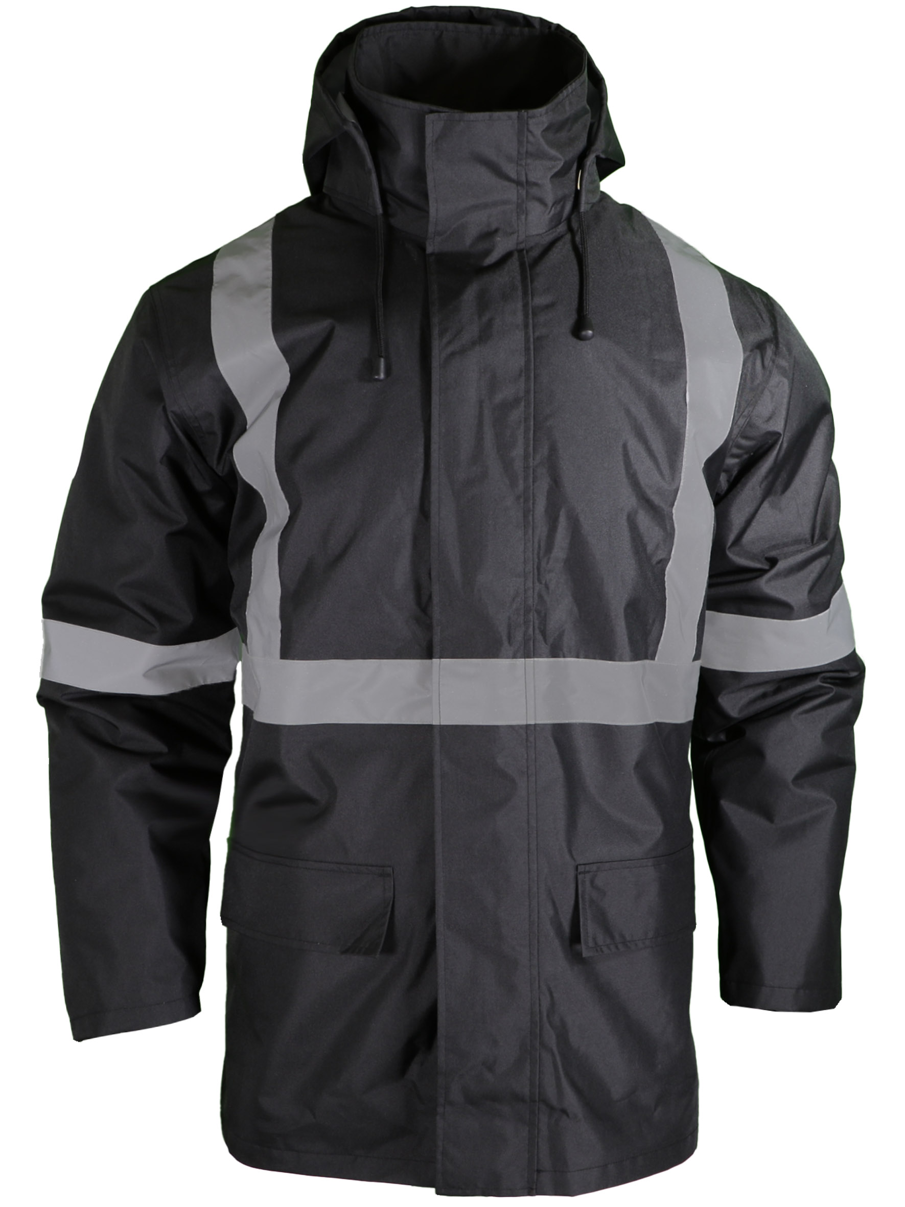 Artikel Parka mit verbesserter Sichtbarkeit. Reflexstreifen